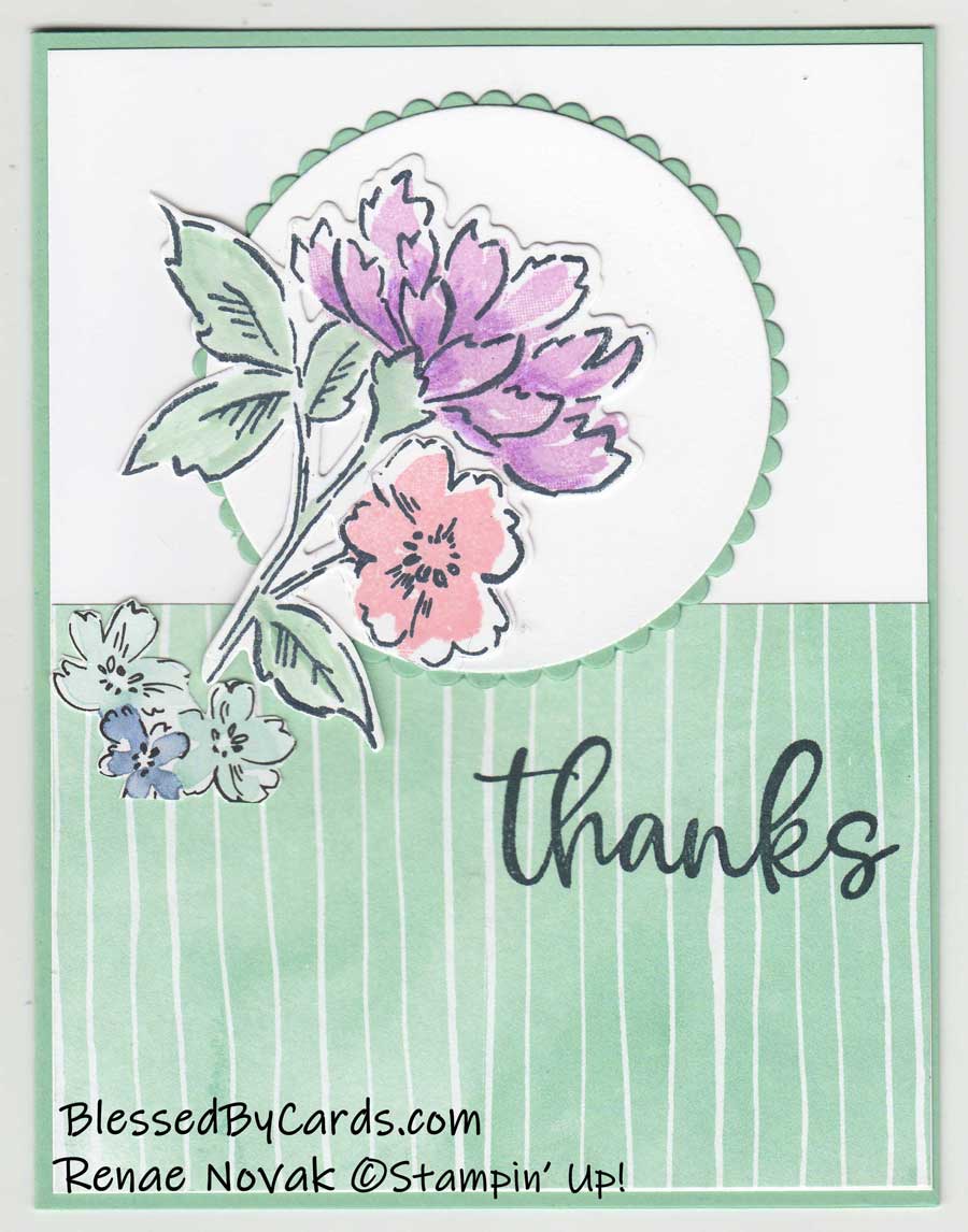 Thank You with Hand-Penned Designer Series Paper – Blessed By Cards w ...